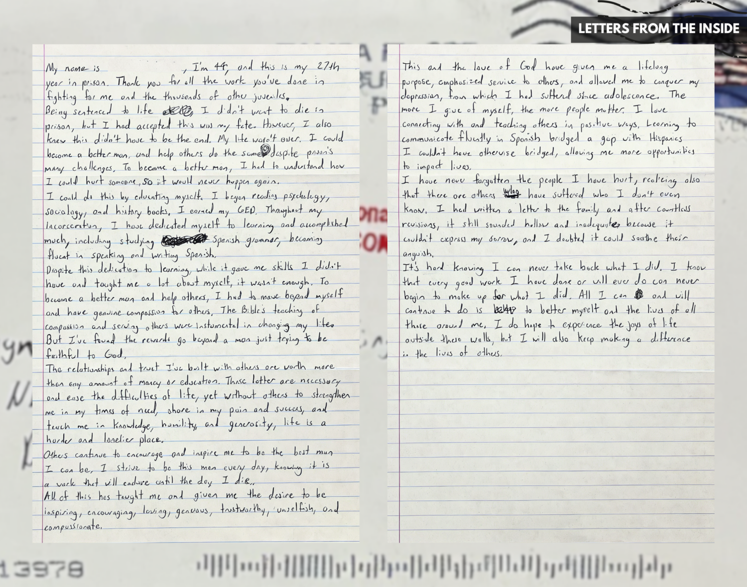 Letters from the Inside - Campaign for the Fair Sentencing of Youth | CFSY